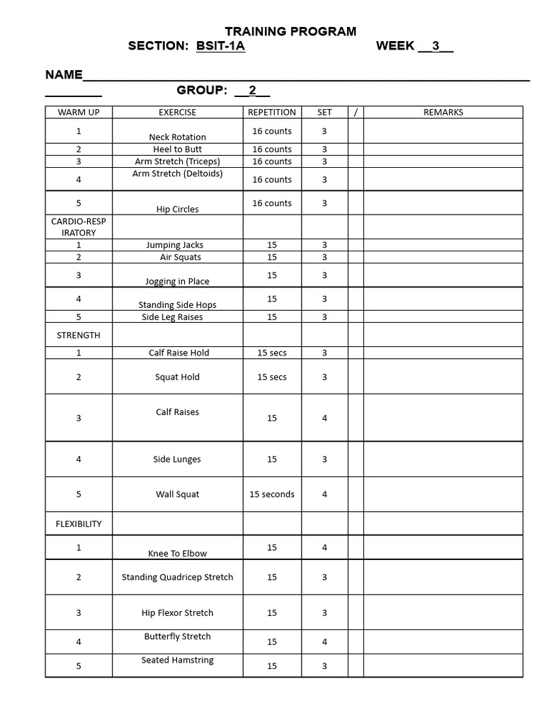 Training Program Section: Bsit-1A WEEK - 3 - NAME - GROUP: - 2 | PDF