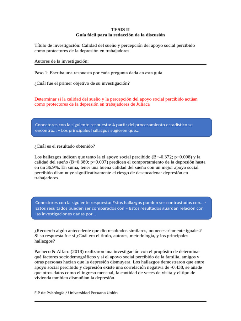 Guía Fácil para La Redacción de La Discusión 2 - 8rnb7ojfhf | PDF ...