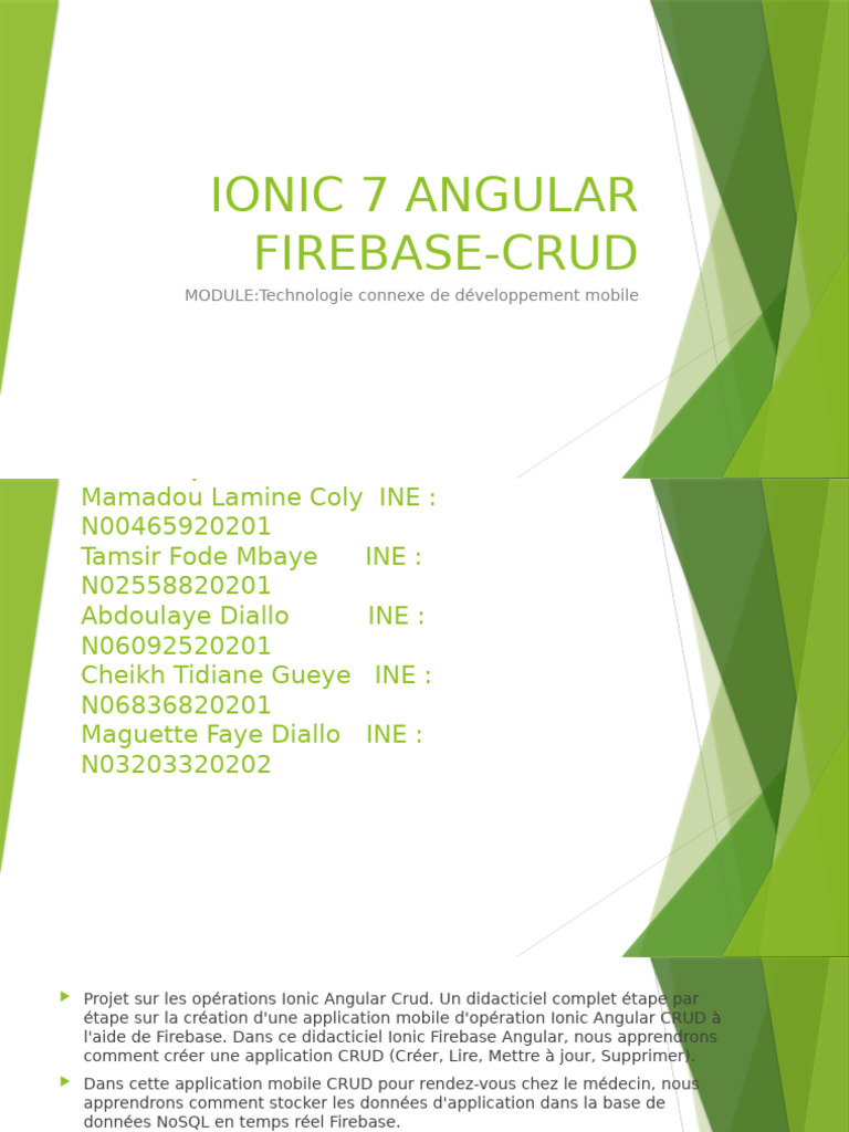Ionic 7 Angular Firebase-Crud . | PDF | Application | Développement de logiciel