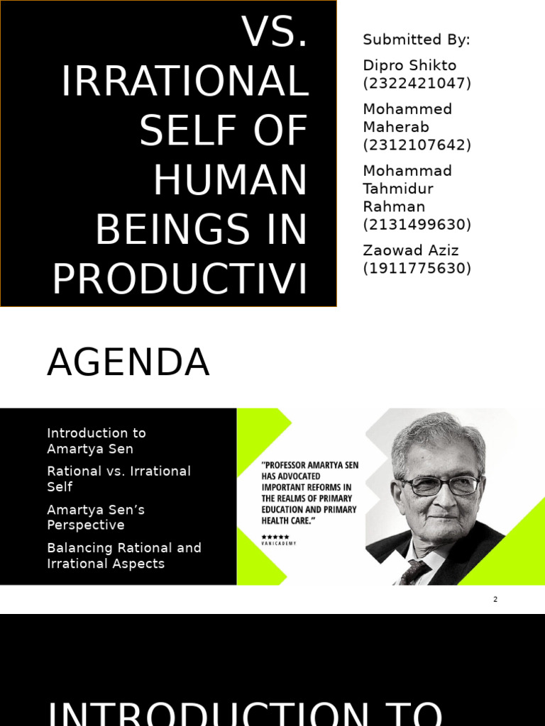 Rational vs. Irrational Self of Human Beings in Productivity | PDF ...