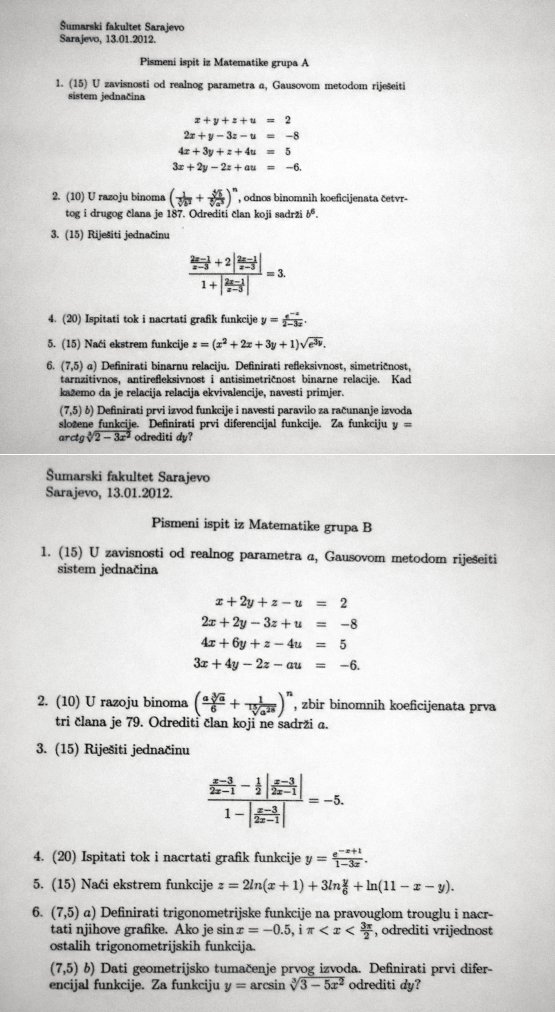 Matematika (Test LL + Završni Test) | PDF