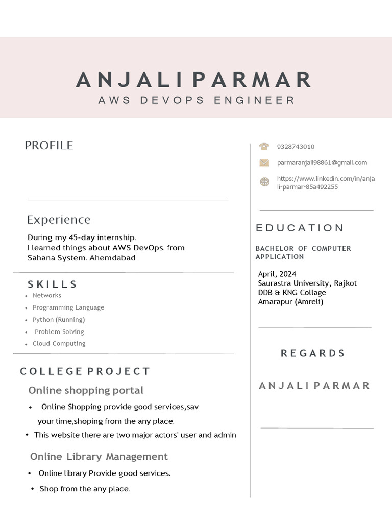 Anjali | PDF | Computer Science | Information Technology