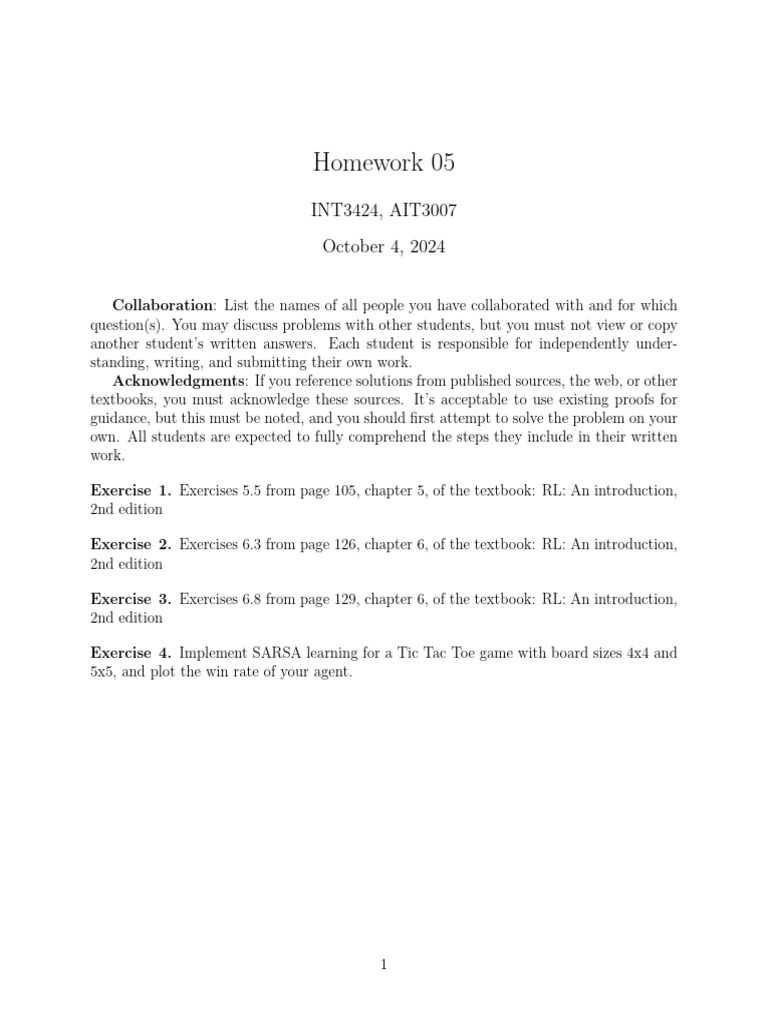 HW05 ModelFreeControl | PDF