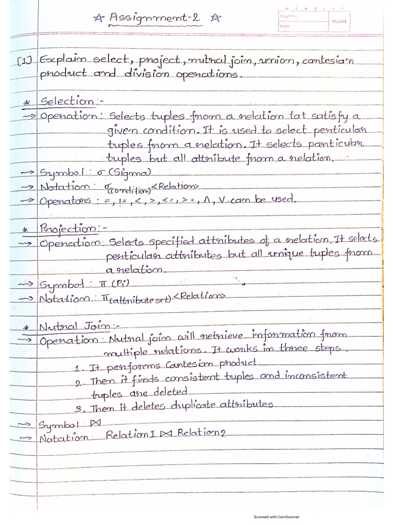 DBMS Assignment 2 | PDF