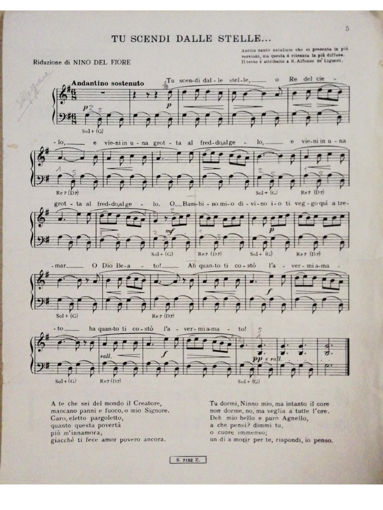 Tu Scendi Dalle Stelle | PDF