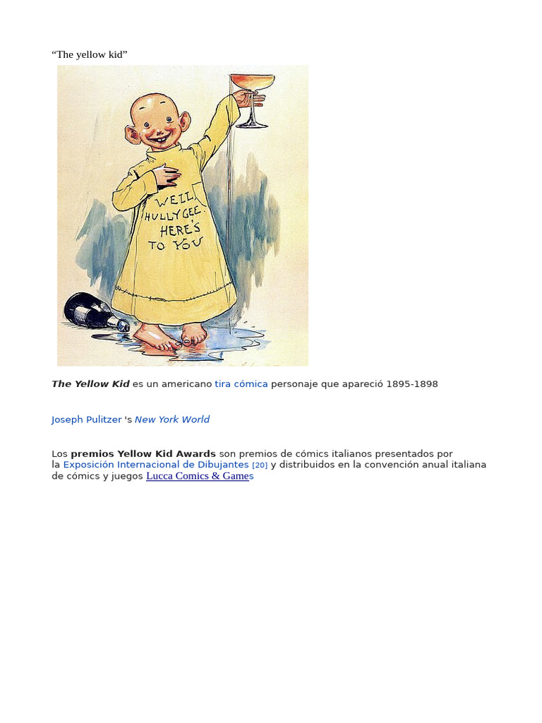 "The Yellow Kid": Lucca Comics & Game | PDF