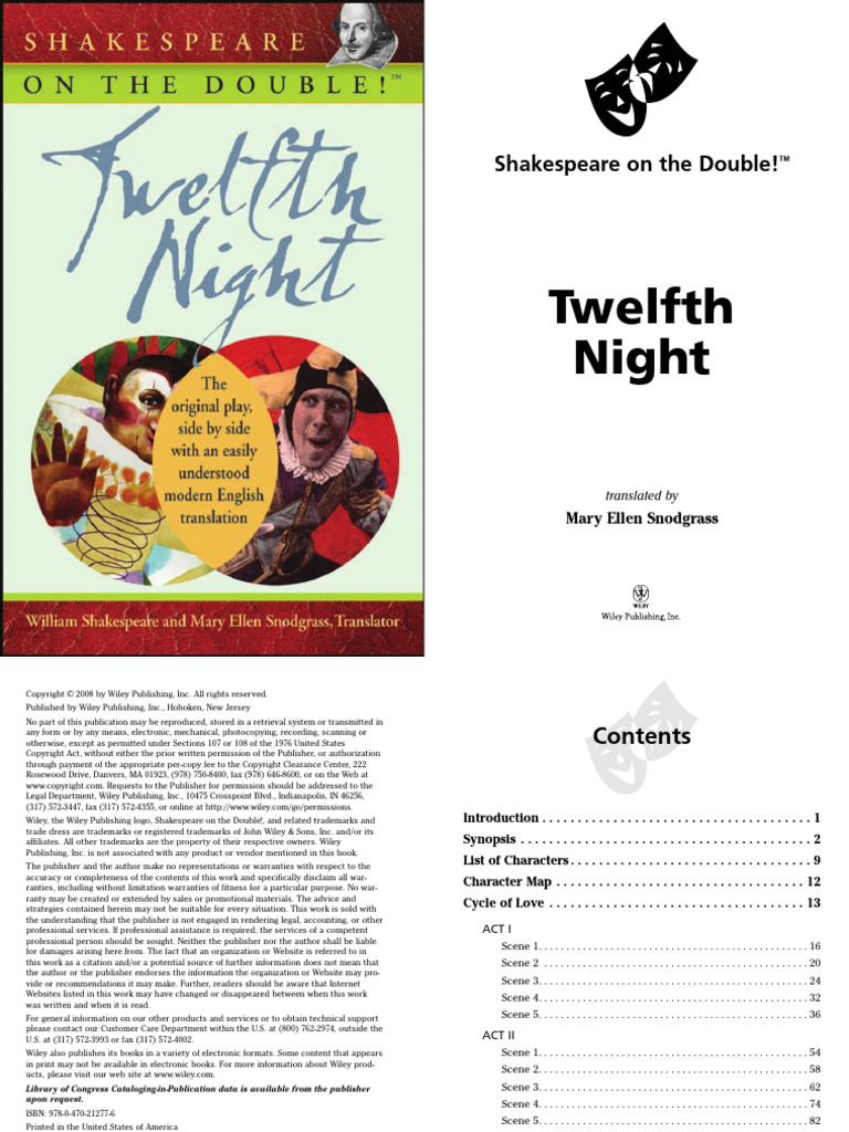 Twelfth Night With Translation To Modern English | PDF | Twelfth Night