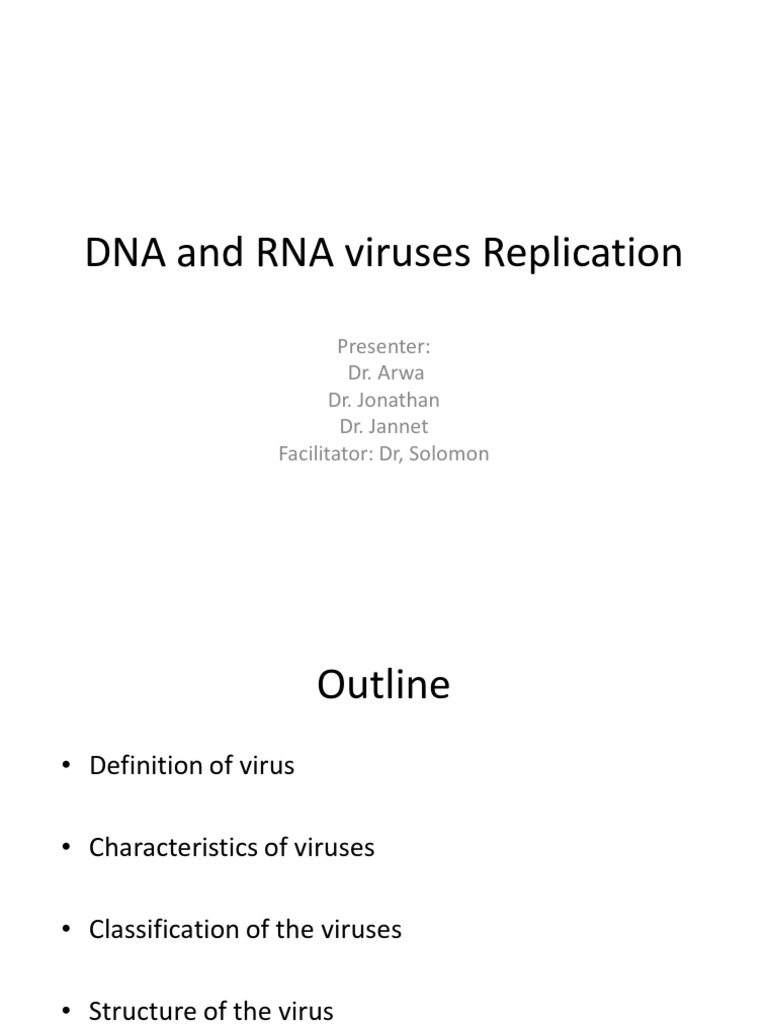 DNA and RNA Viruses Replication-New | PDF | Sense (Molecular Biology ...
