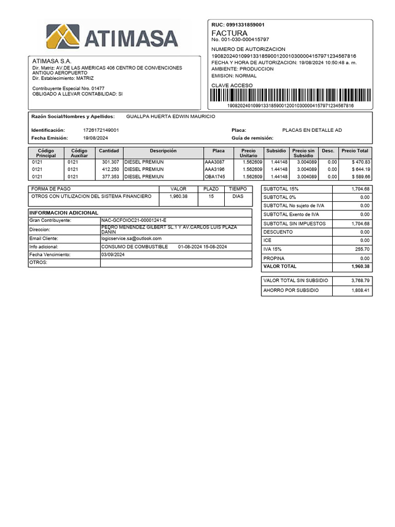 Atimasa 01 001 030 415797 | PDF | Economias | Dinero