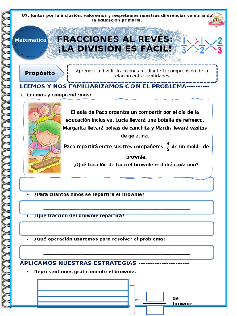 U7-Ficha-D4-Mat-Fracciones Al Revés ¡La División Es Fácil | PDF