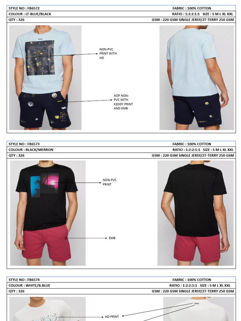 hugo set pack | PDF | Textiles | Textile Industry