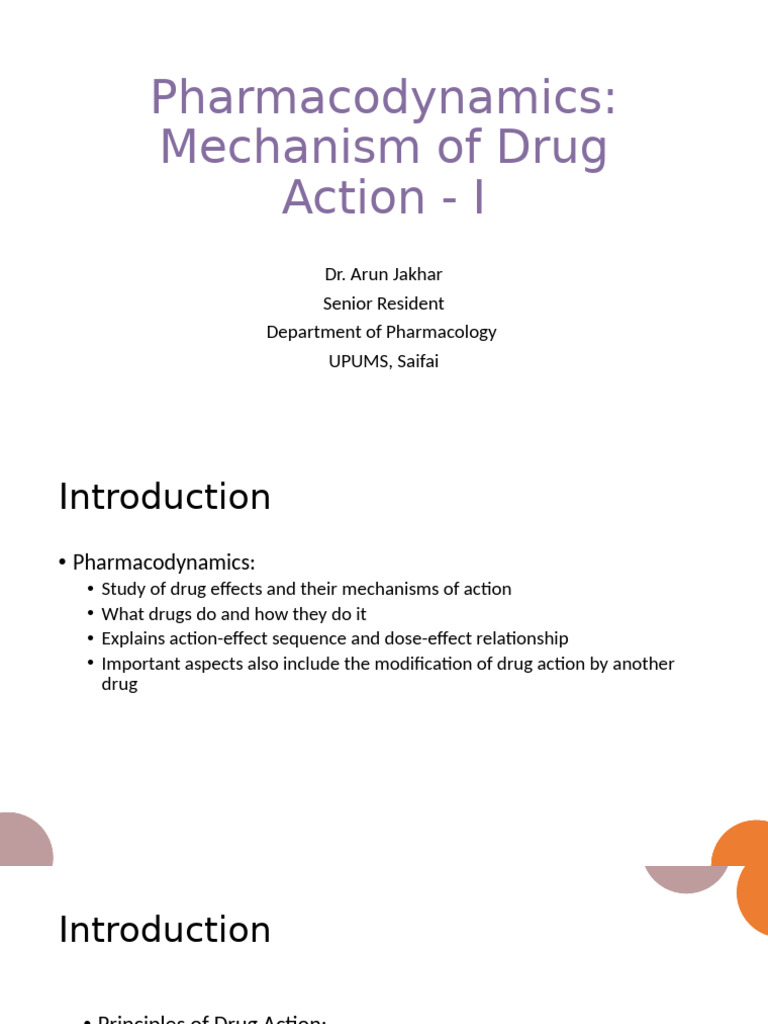 Pharmacodynamics - Mechanism of Drug Action | PDF | Cell Signaling | Signal Transduction