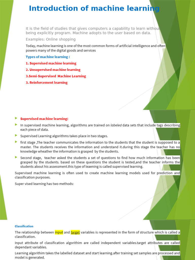 Introduction of machine learning | PDF | Machine Learning | Support ... Introduction of machine learning | PDF | Machine Learning | Support ...