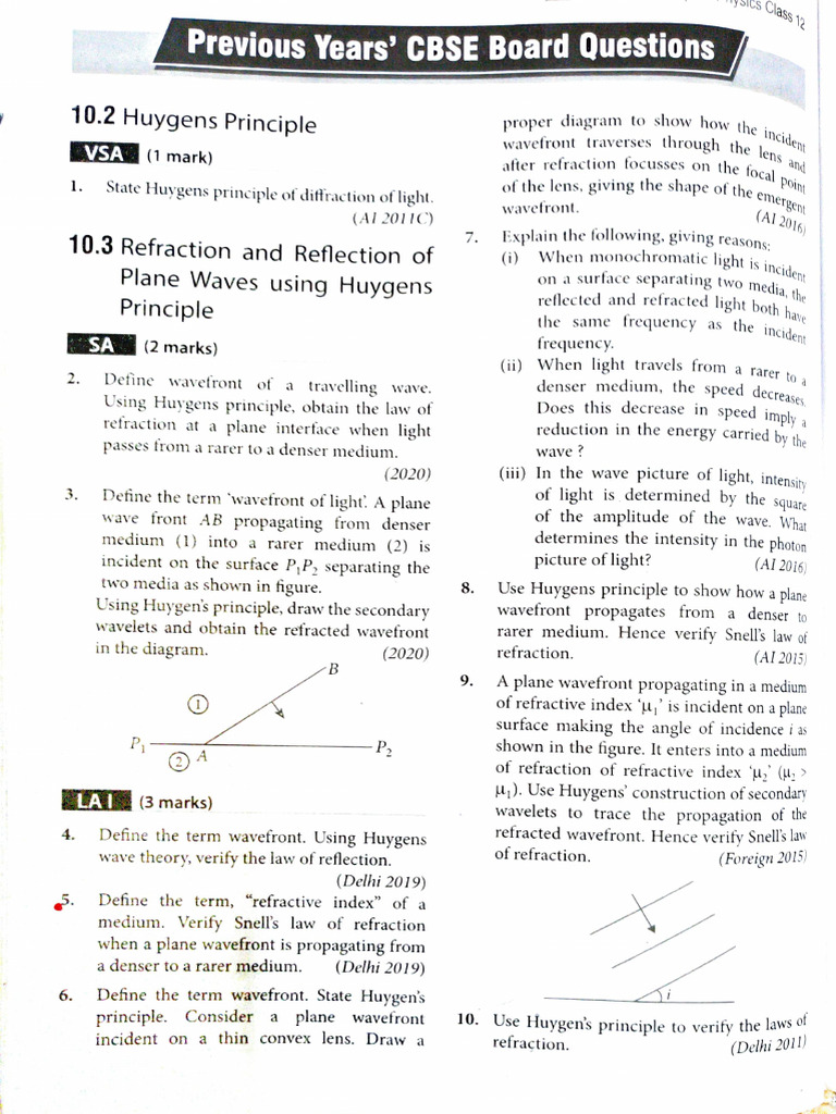 wave optics revision | PDF | Diffraction | Wavelength