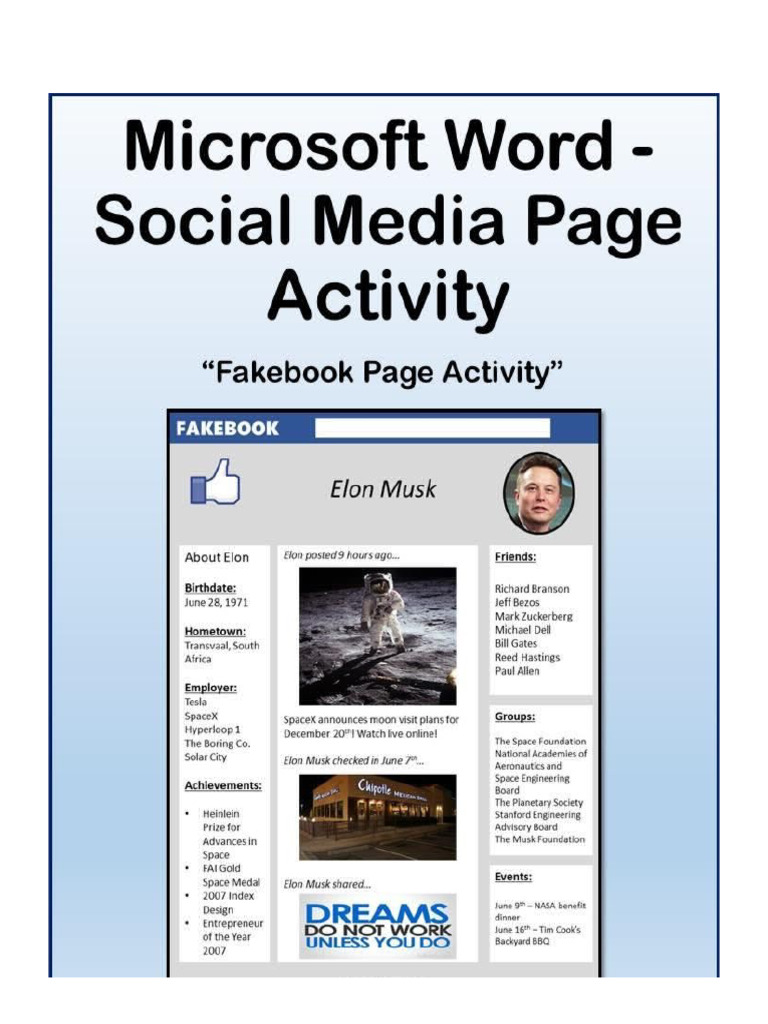 Microsoft Word - Social Media Page Activity | PDF | Microsoft Word | Text