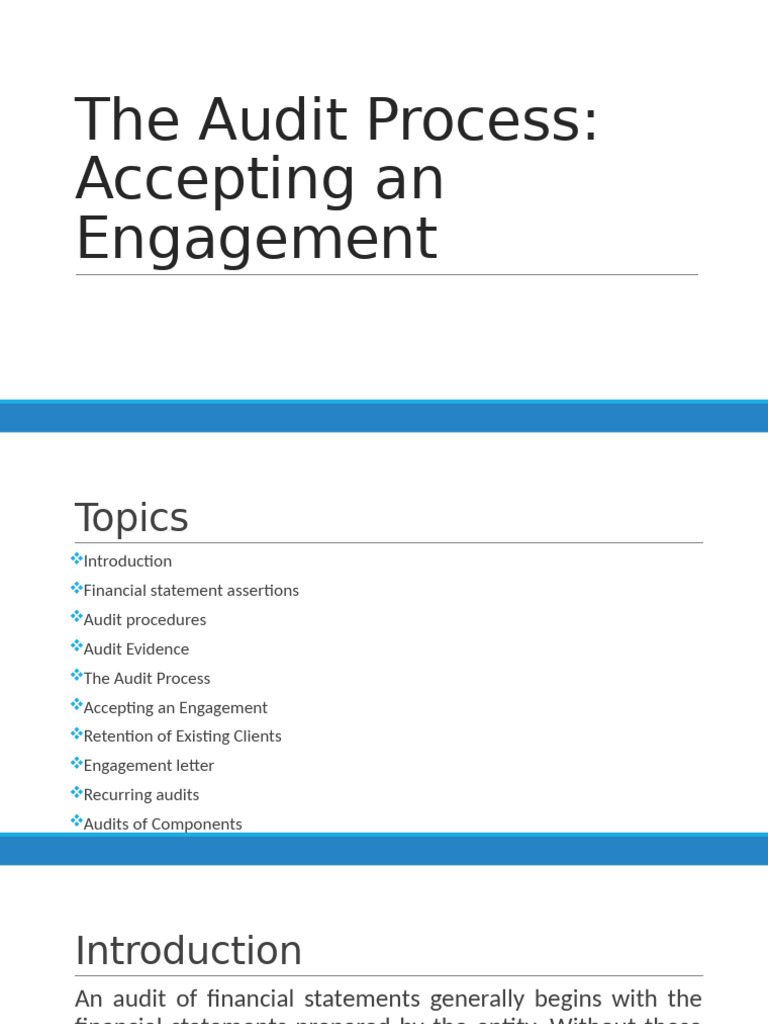 AUDIT1. 4 The Audit Process Accepting An Engagement | PDF | Internal ...