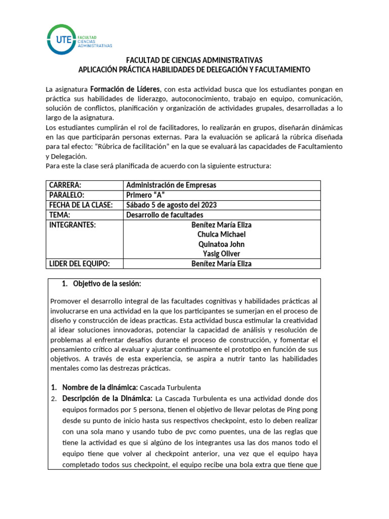 actividad liderazgo de equipos relevo de globos | PDF | Creatividad ...