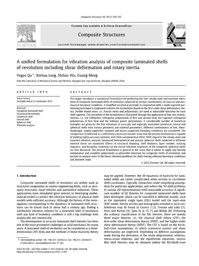 Cylindrical and Spherical Shells | PDF