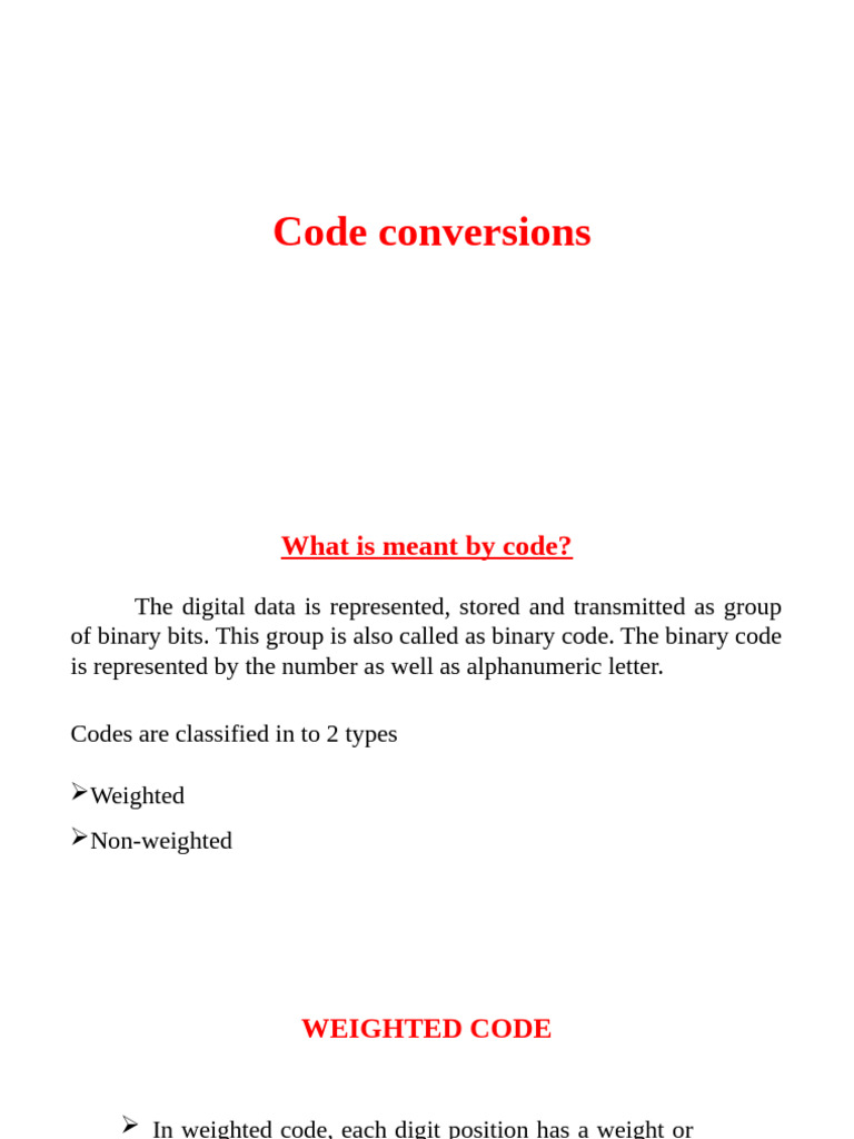 Code Conversions - pptx415 | PDF | Binary Coded Decimal | Code
