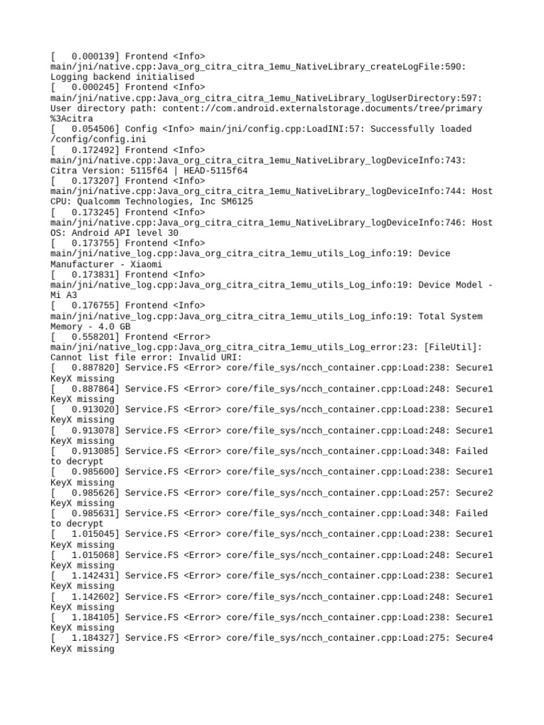 citra_log | PDF | Computing Platforms | Operating System Families