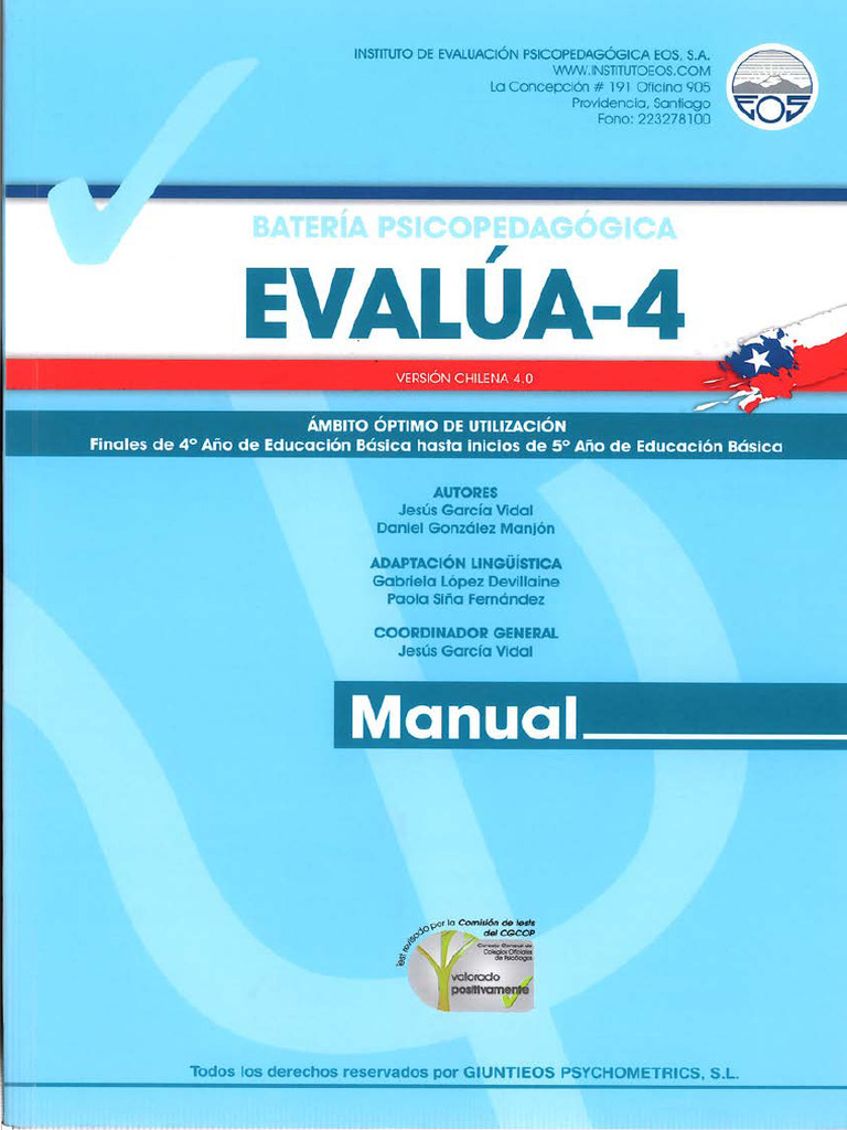 Manual Evalúa 4 4.0-Comprimido | PDF