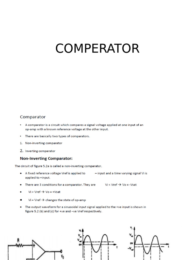 Comperator Lecture Notes | PDF