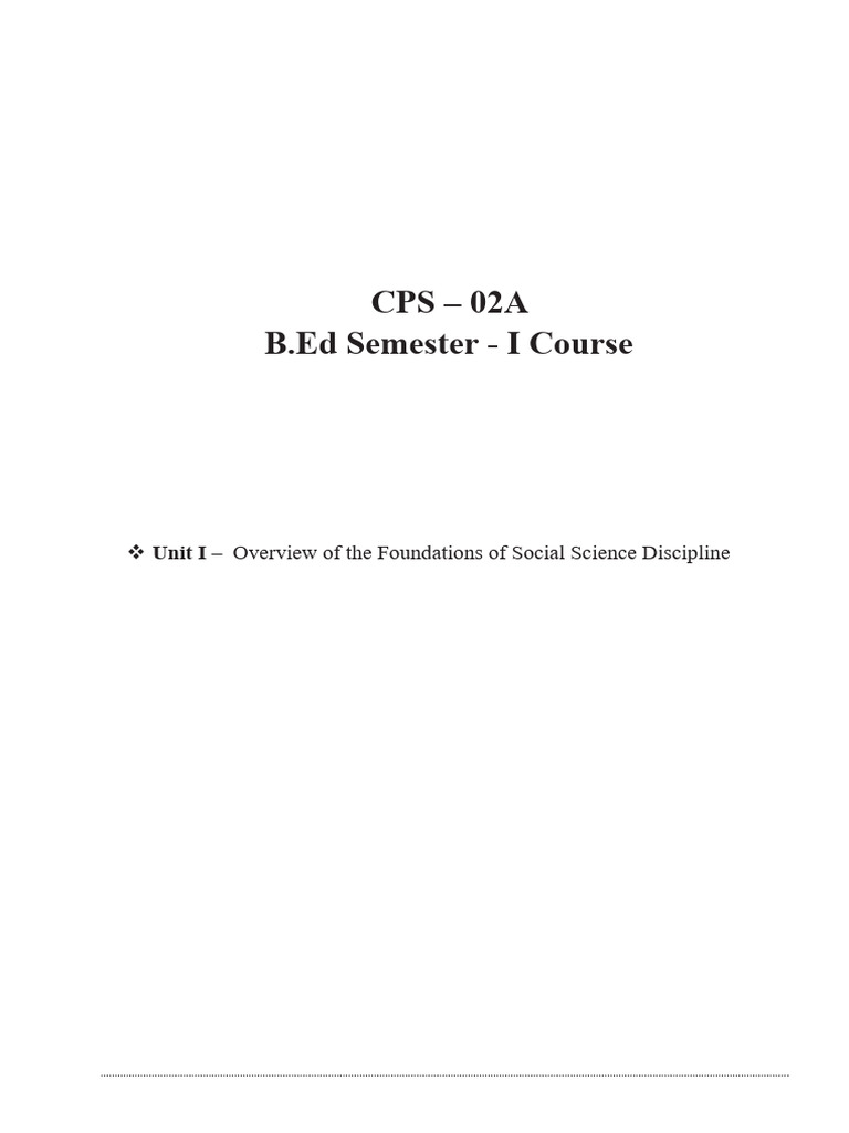 Cps-02a S.SC Unit 1 | PDF | Cost Of Living | Social Sciences