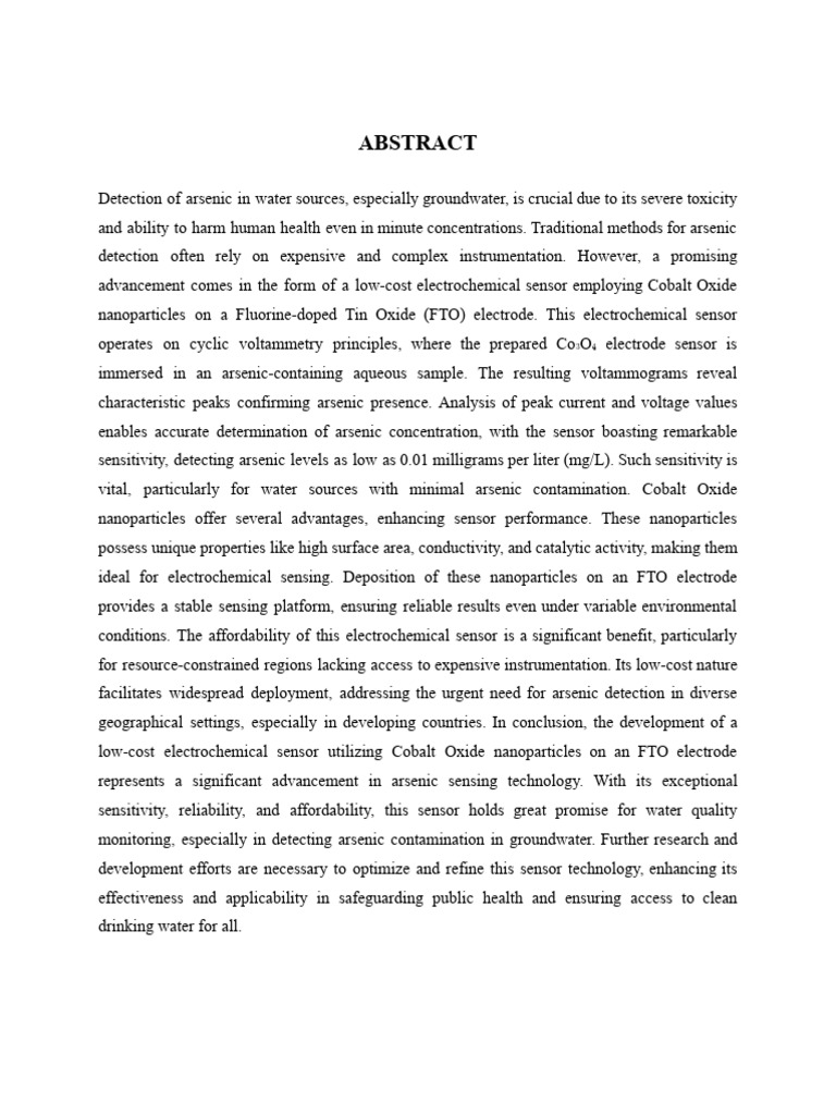 Thesis (1) Final | PDF | Arsenic | Carbon Nanotube