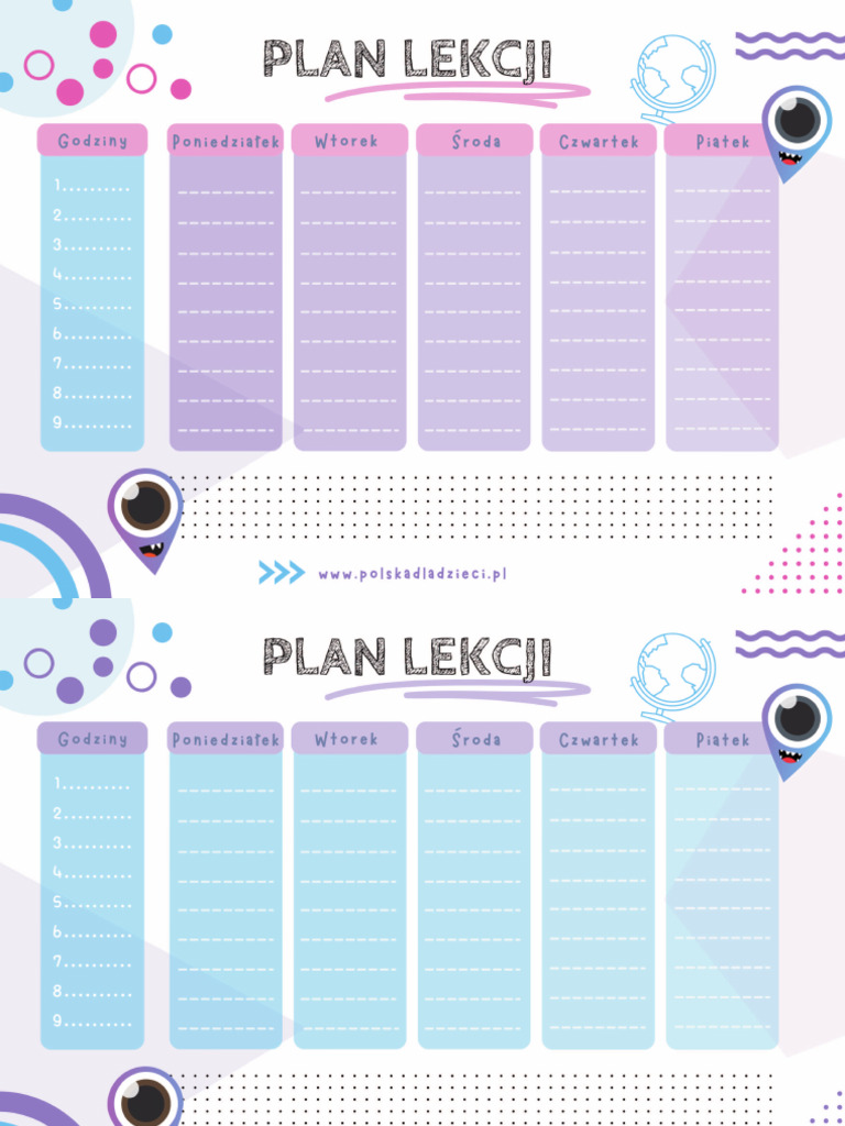 Plan Lekcji Polskadladzieci - PL | PDF