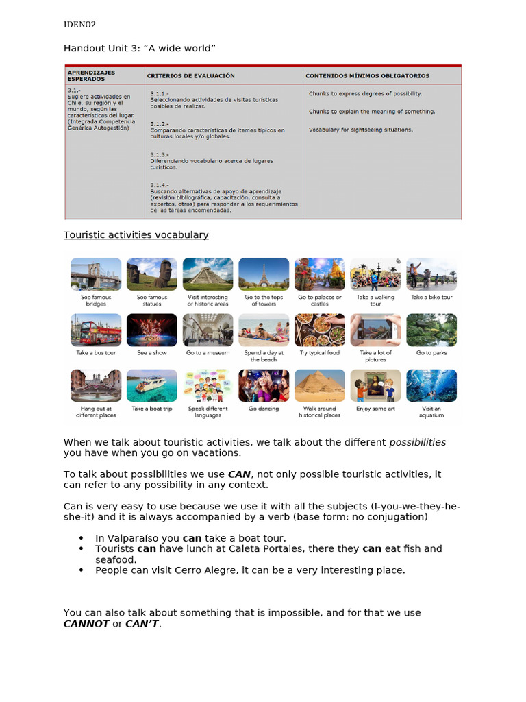 Unit 3 Handout | PDF | Foreign Language Studies