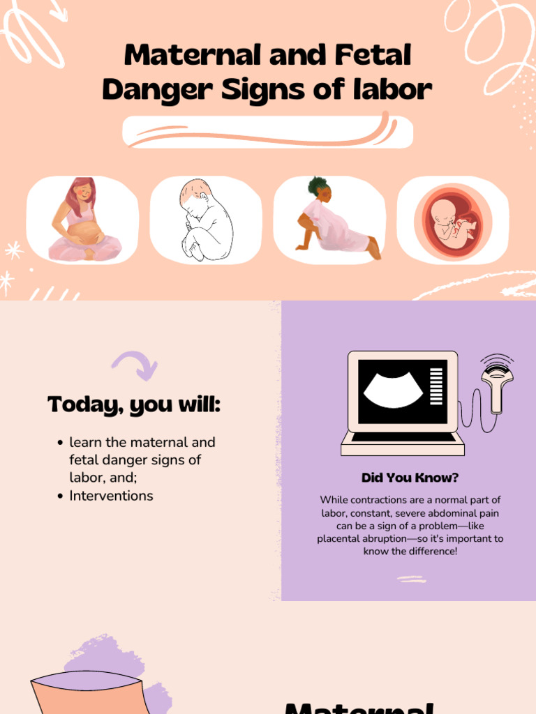 NSG 123 Maternal and Fetal Danger Signs of Labor BP | PDF | Childbirth ...