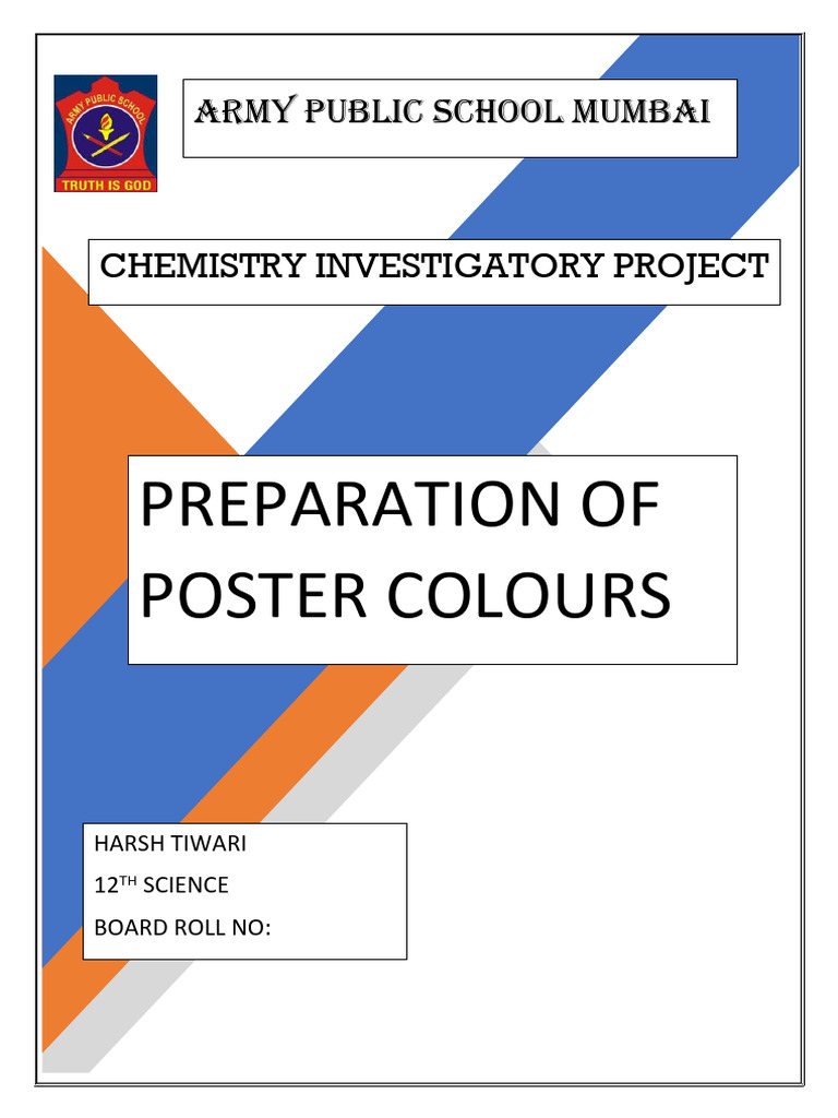 Final Chem Harsh Project | PDF | Pigment | Chemistry
