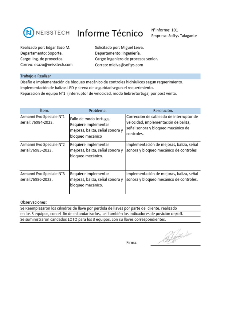 Informe Tecnico | PDF | Tecnología