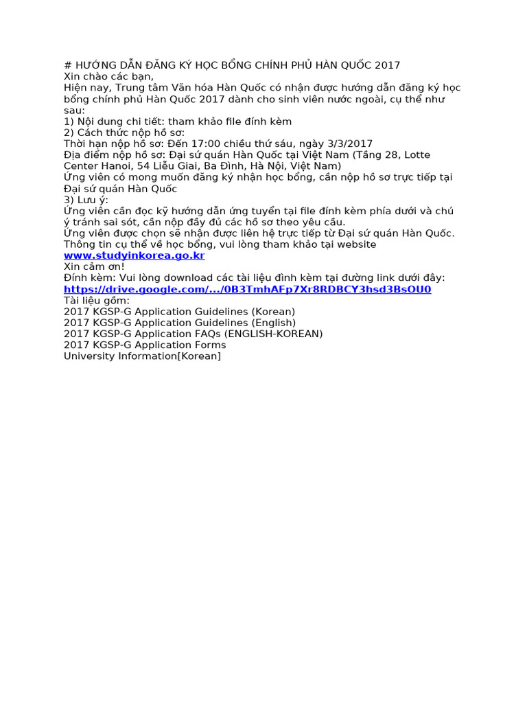 WWW Studyinkorea Go KR | PDF