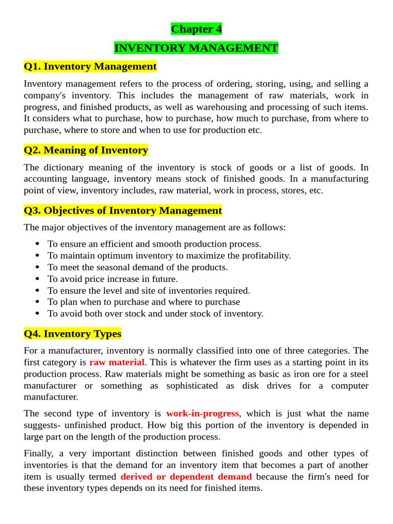 WCM_Mid Term | PDF | Inventory | Lean Manufacturing