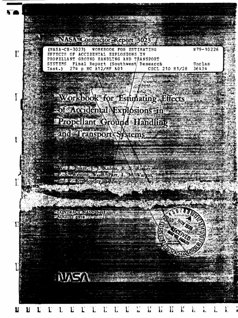 Nasa CR 3023 | PDF | Explosion | Rocket Propellant