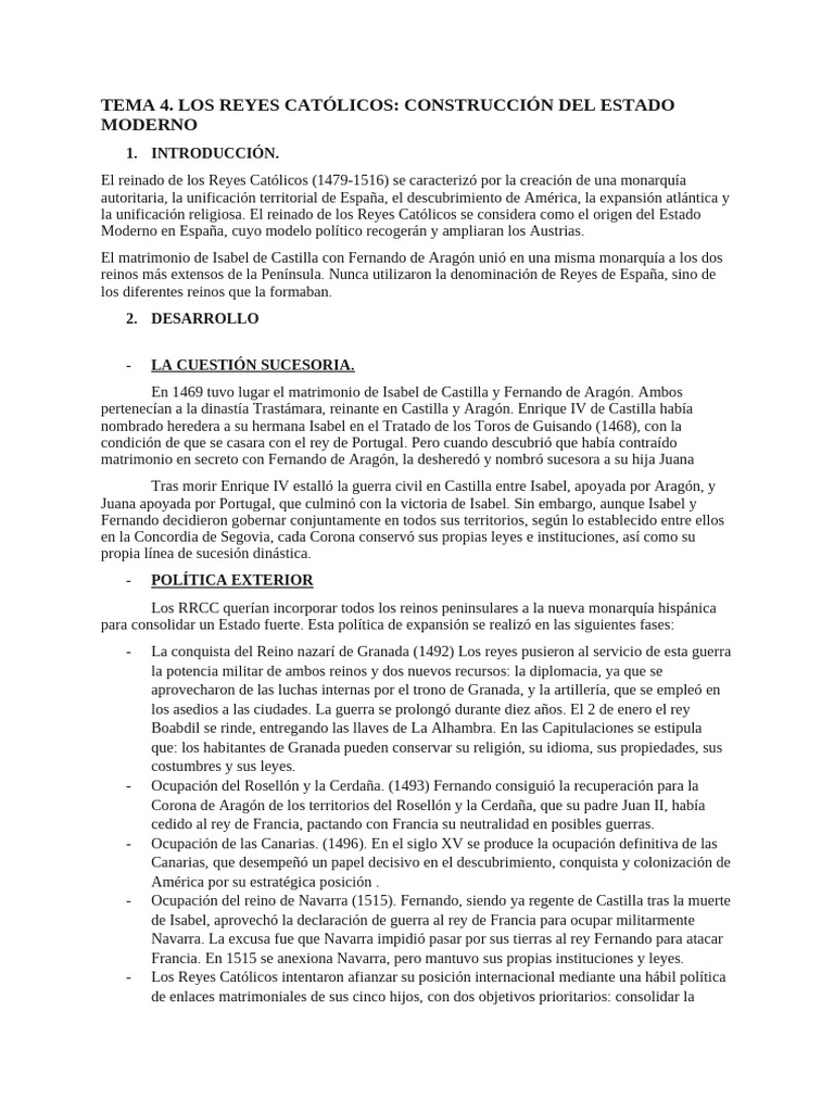 Los Reyes Católicos | PDF | Inquisición española | Imperio español