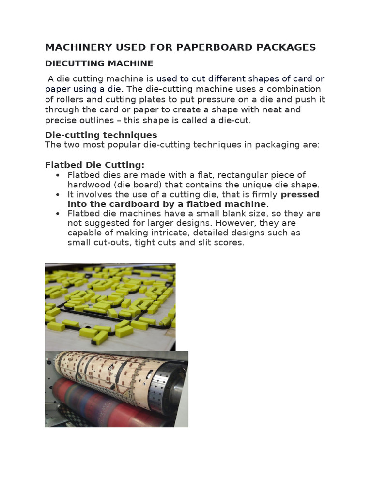 Machinery for Paperboard Packaging | PDF | Industrial Processes