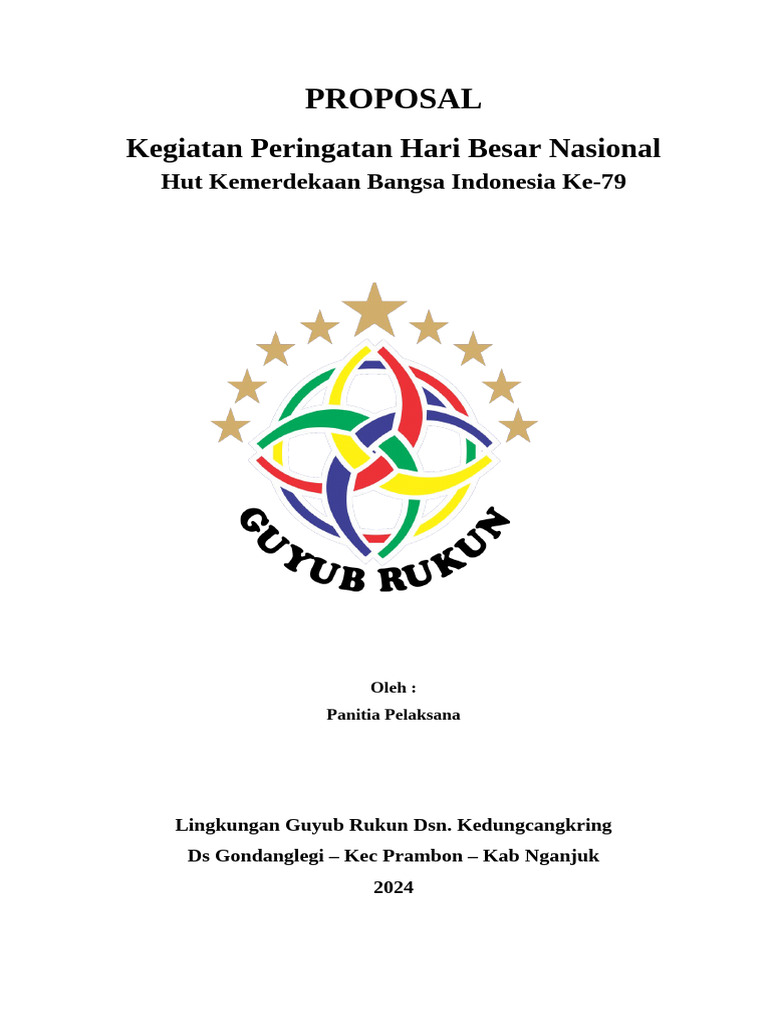 Proposal Kegiatan PHBN Lingkungan Kedungcangkring Tahun 2024 | PDF