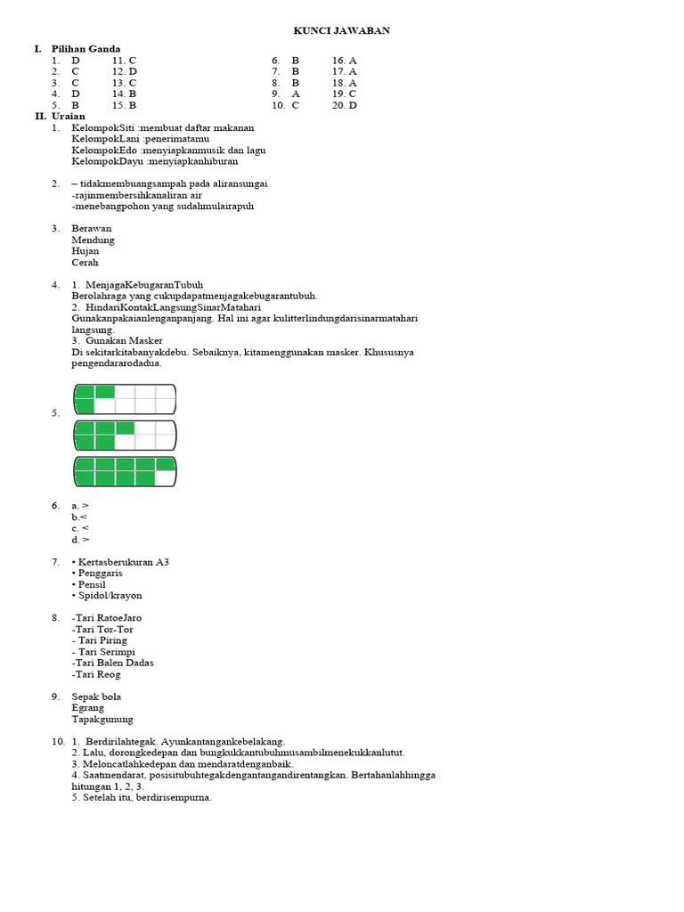 Kunci Jawaban Kelas 3 Stema 5 | PDF