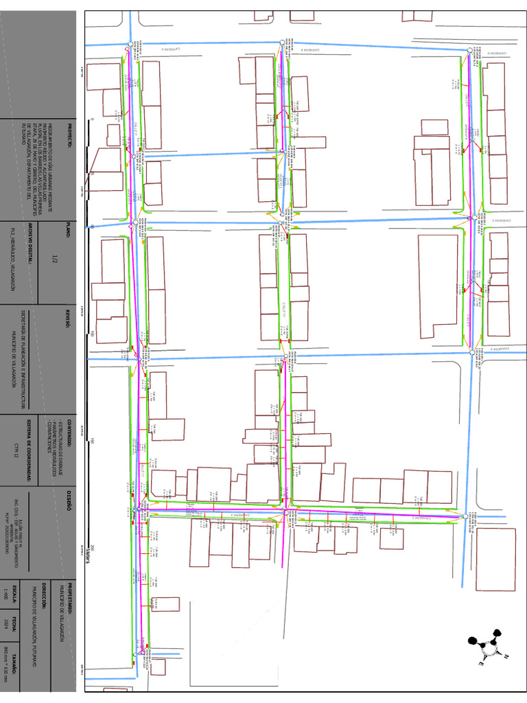 Instalacion de Tuberia Plano 1 | PDF | Alcantarillado | Servicios públicos