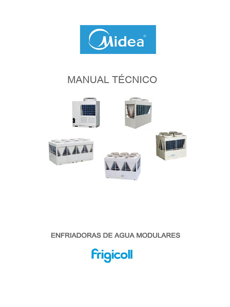 Manual Técnico Chillers Midea MGBL-F200W/RN1 | PDF | Refrigeración | Agua