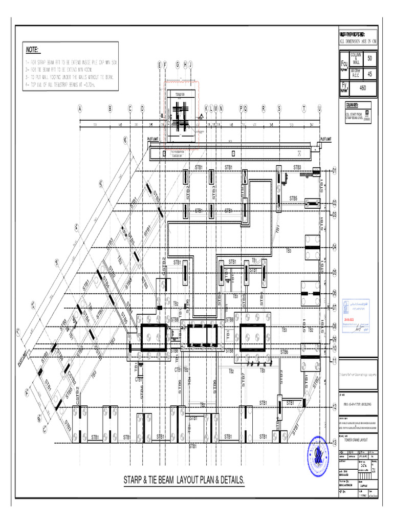 Tower Crane Layout and Structural Details | PDF