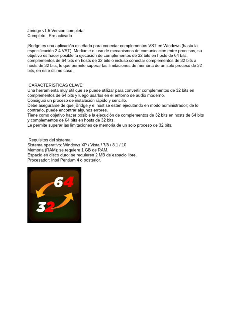 Jbridge v1.5 Versión Completa | PDF