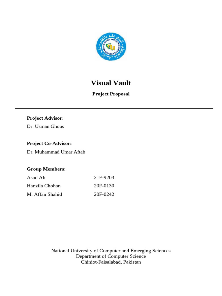 Visual Vault Final FYP Proposal | PDF | Computing | Cyberspace