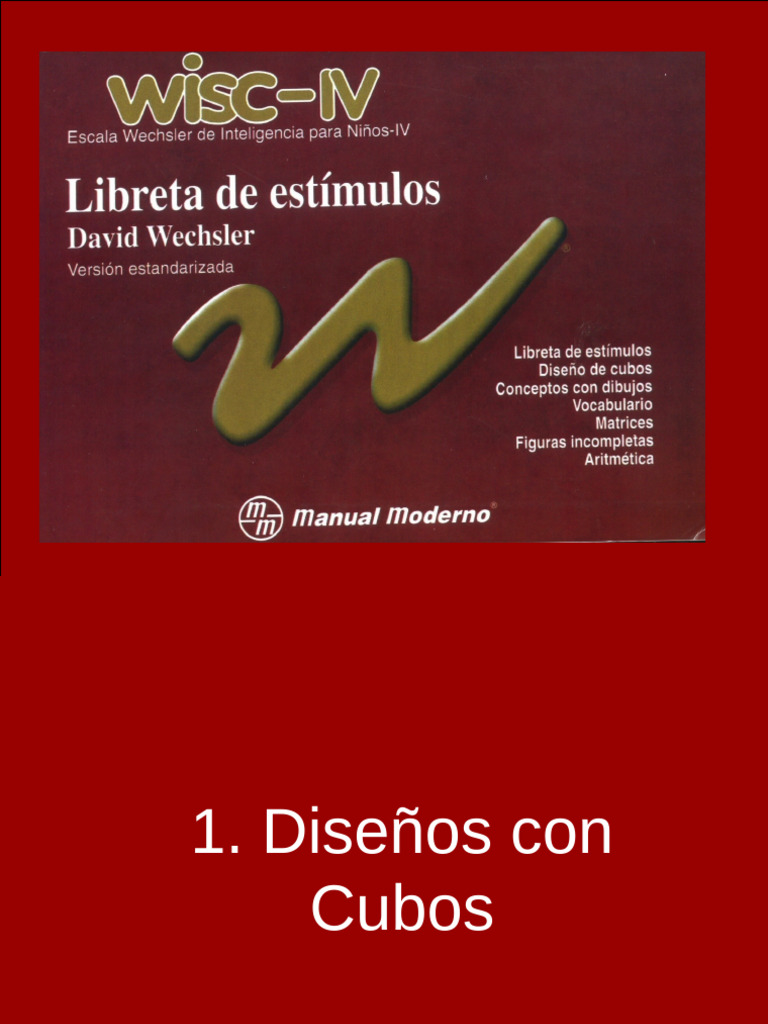 Wisc-Iv-1. Diseño Con Cubos | PDF