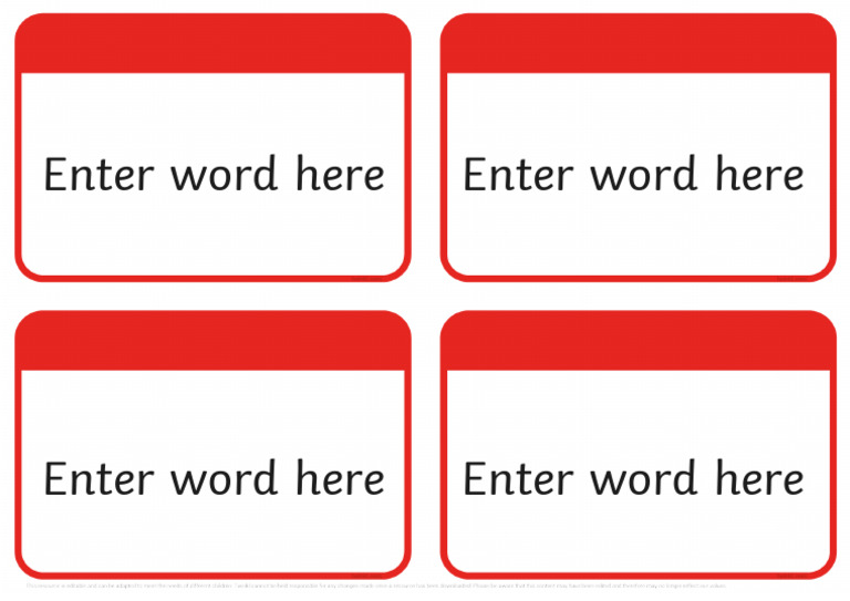 Phase 6 Editable Word Cards | PDF