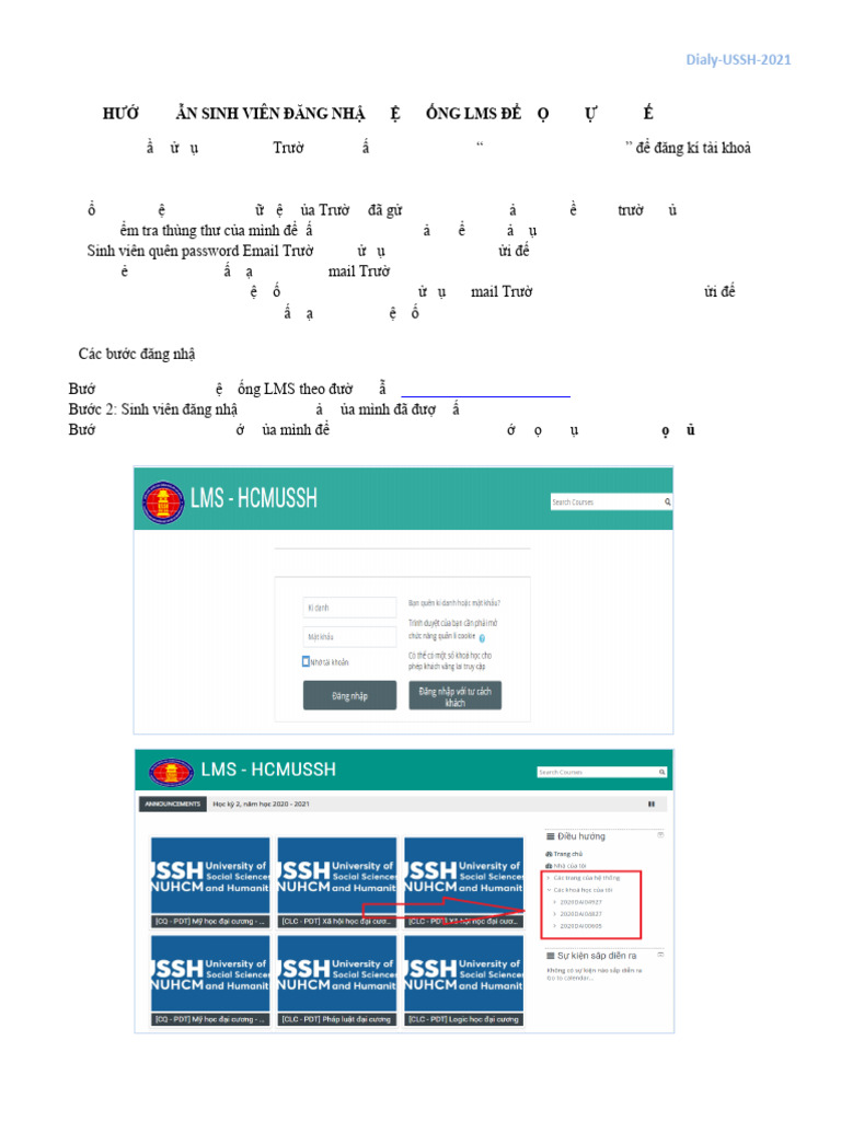 (Dialy) 21 - Huong Dan SV Khoi Phuc Email Truong Va Dang Nhap He Thong LMS | PDF