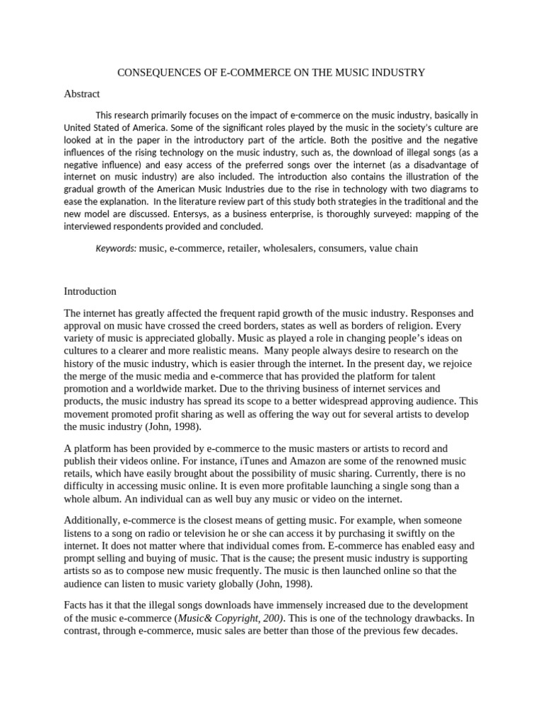 Research Paper | PDF | E Commerce | Retail