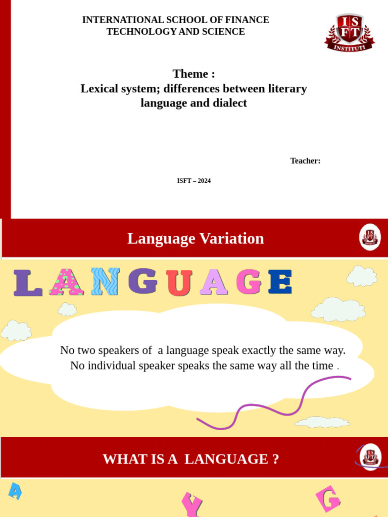 5.literature Language and Dialects | PDF | Dialect | English Language